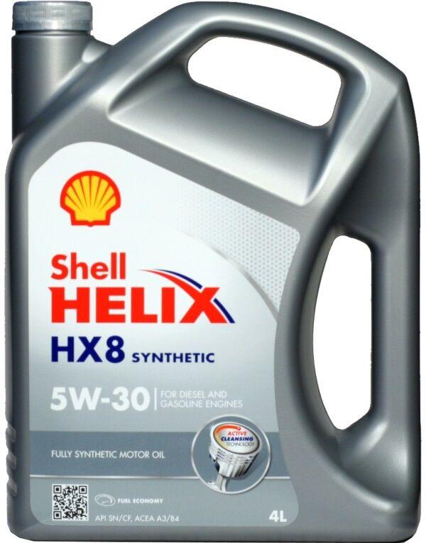 Купить масло моторное синтетическое SHELL Helix HX8 5W-30 4л 550046364 ...